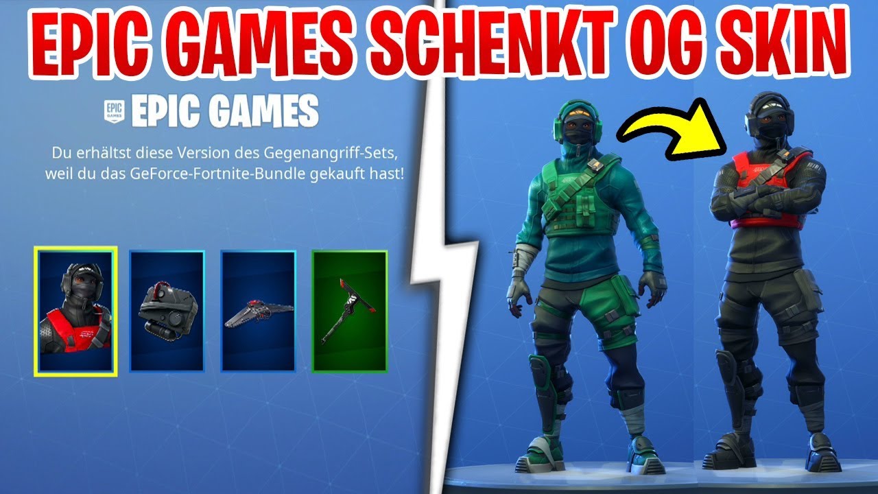 Ich habe KOSTENLOS den "OG" Reflex NVIDIA Skin bekommen in Fortnite ...