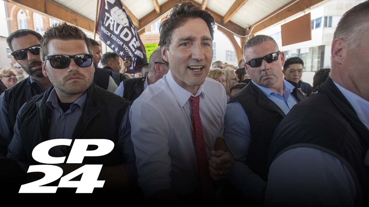 Trudeau cuts appearance in Belleville, Ont., short as protesters swarm ...