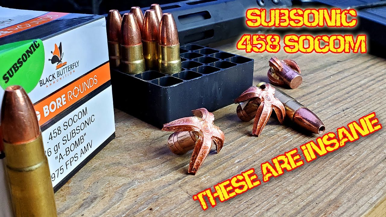 Suppressed 458 SOCOM Subsonic Extreme Hollow Points Are Insane YouTube