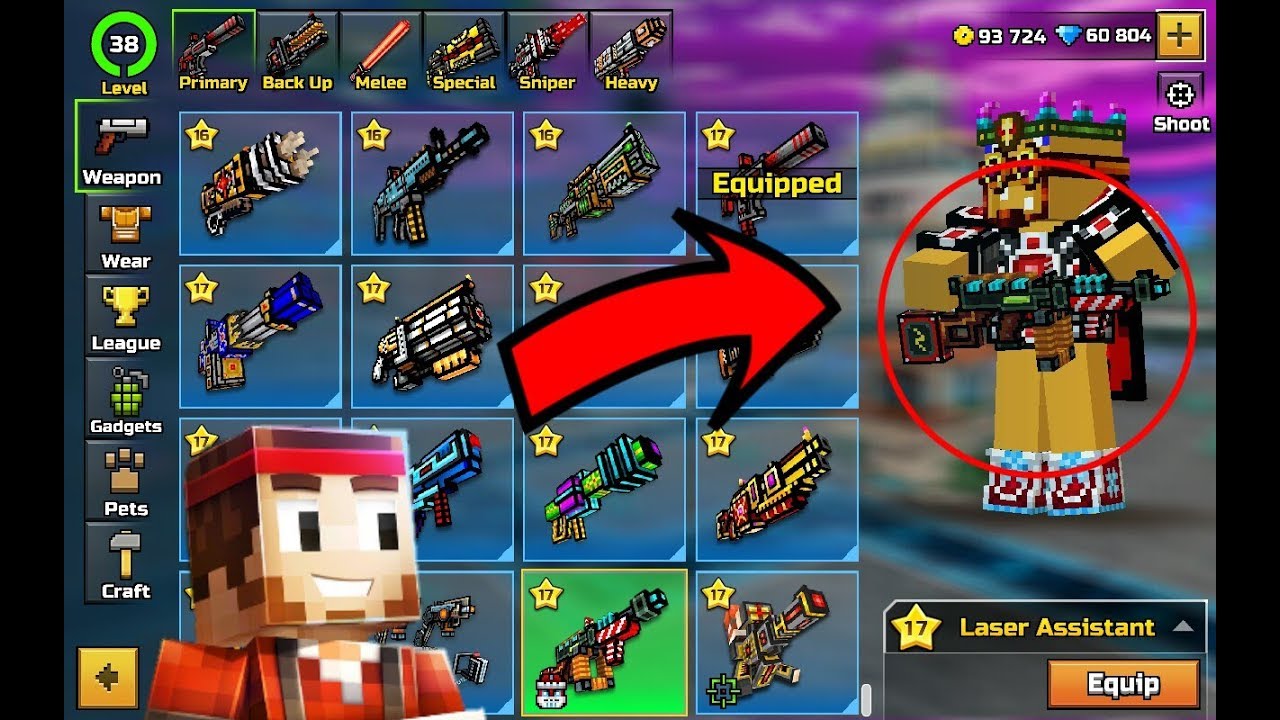 *VERY EASY*GET ALL WEAPONS,ALL CLAN,ALL PETS FOR FREE! I PIXEL GUN 3D ...