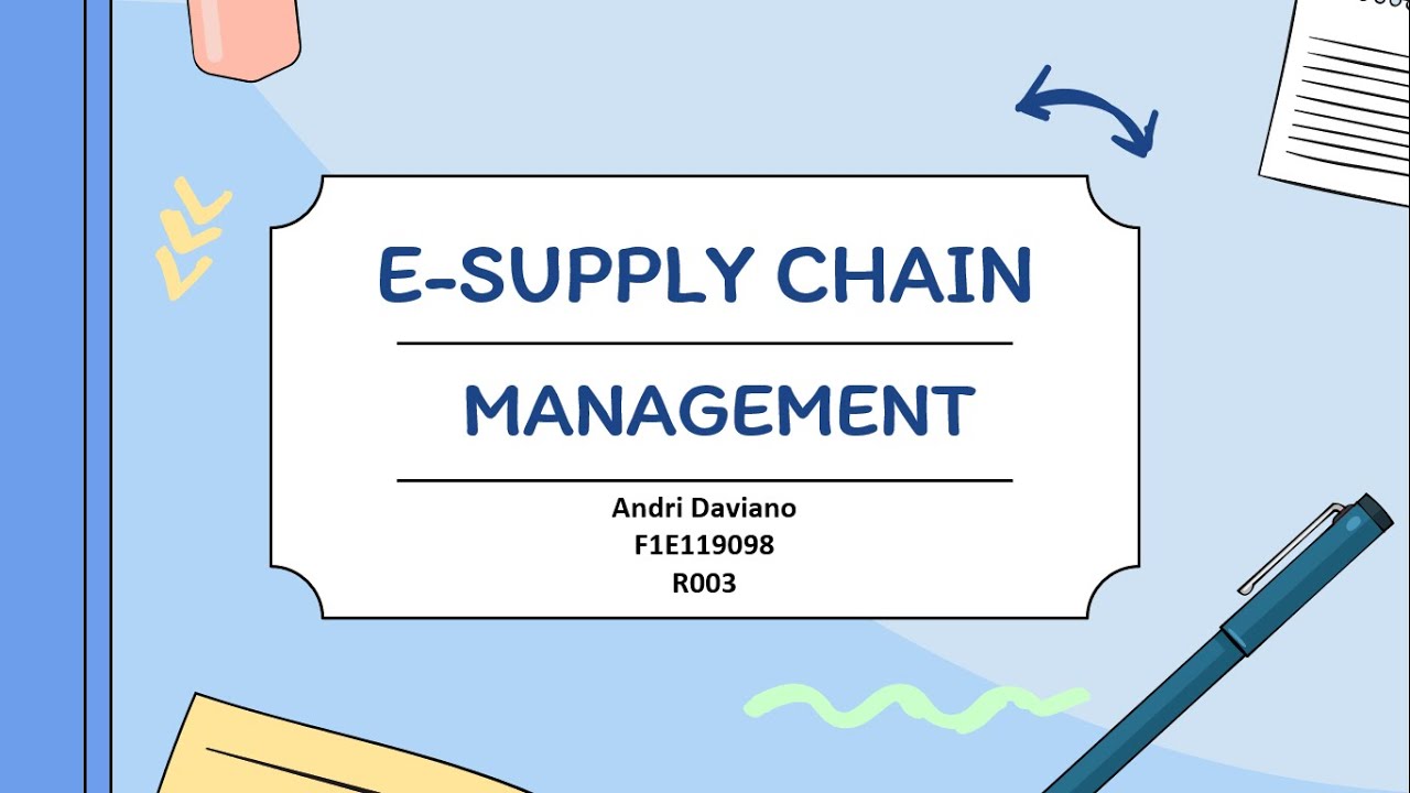 Electronic Supply Chain Management (E-SCM) - YouTube