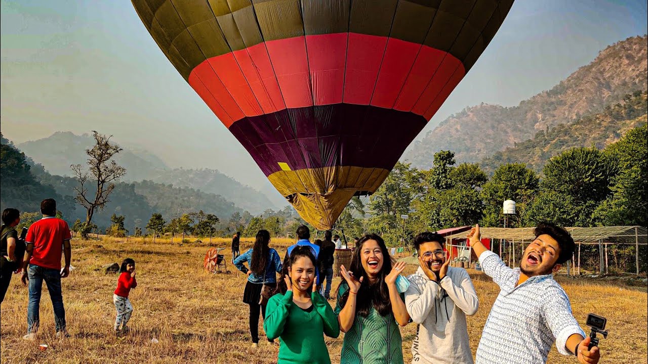 First Time in Nainital Amazing Hot Air balloon Ride at Balaut Resort ...