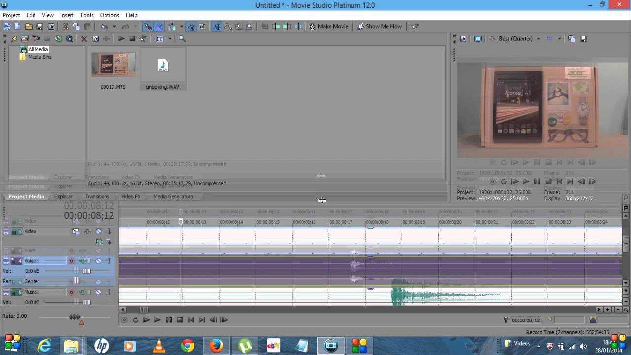 How To Sync Your External Audio Using Movie Studio Platinum 12 - YouTube