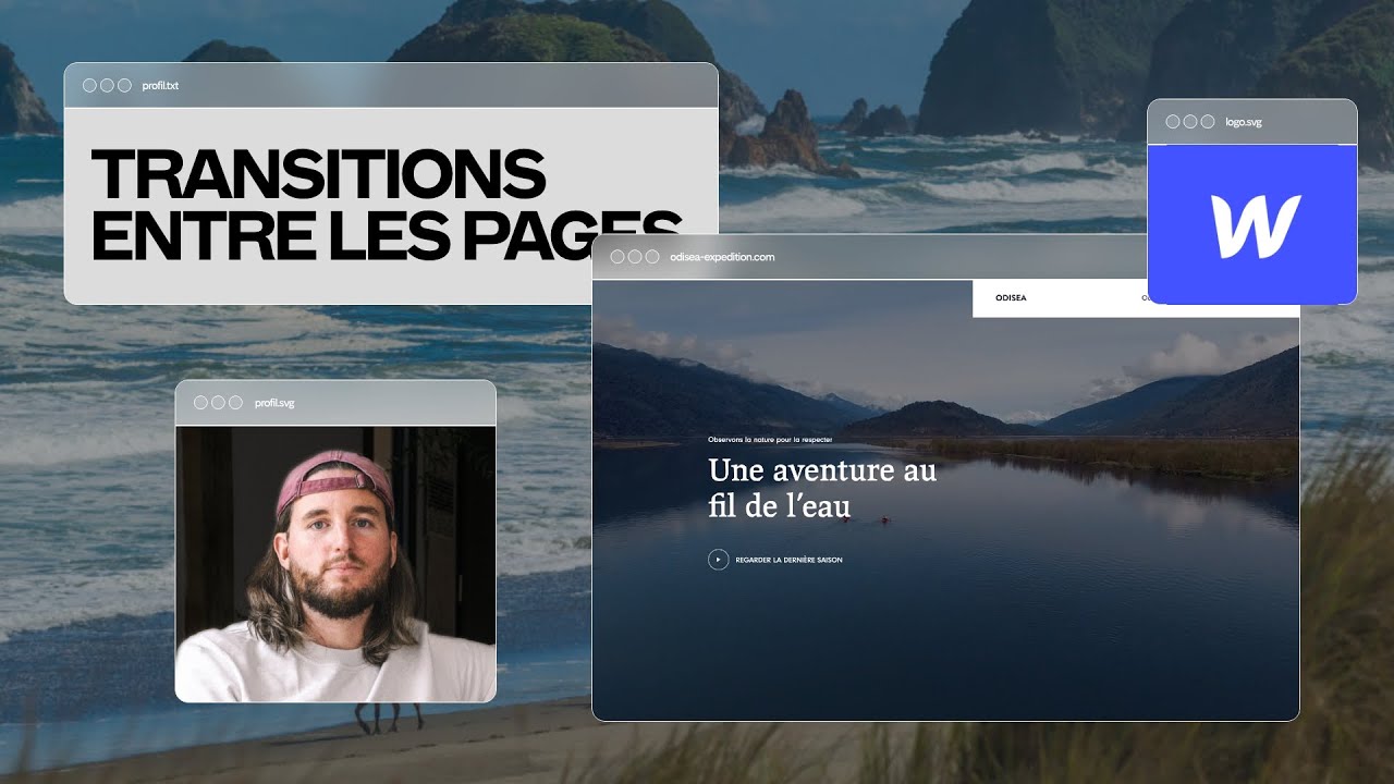24 - Création des transitions entre les pages- Créer un site de A à Z sur Webflow - YouTube