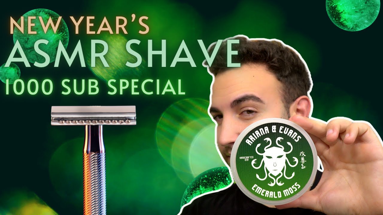 Wet Shaving - ASMR Shave - King C. Gillette Safety Razor - A&E EMERALD ...