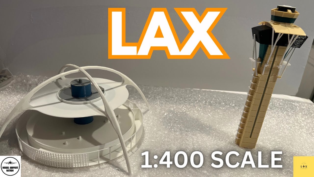 NEW LAX 1:400 Scale Model Airport Theme Building & Control Tower! - YouTube