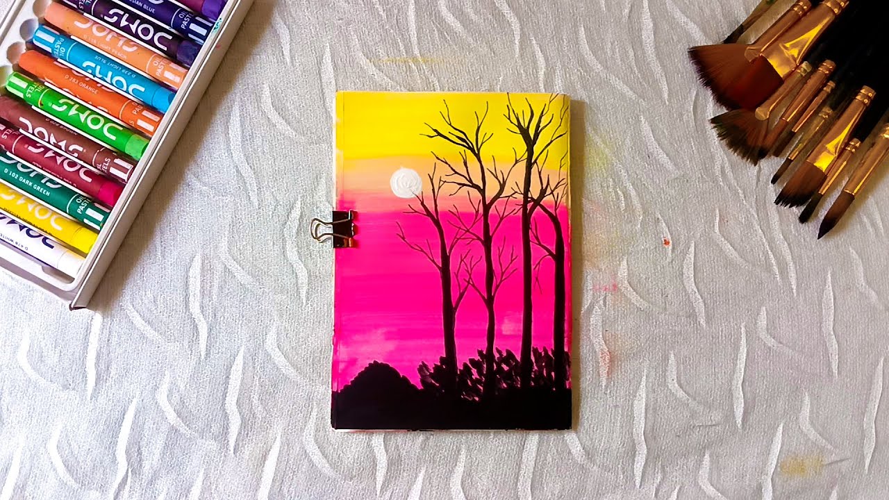 Simple & Relaxing Sunset Painting Tutorial | Easy Art Tips & Hacks #art ...