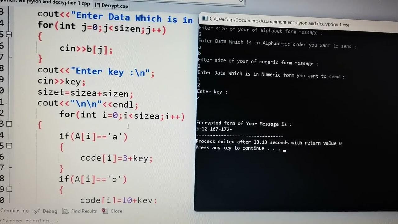 All Numeric, punctuation and Eng Alphabets Encryption. Dev C++ - YouTube
