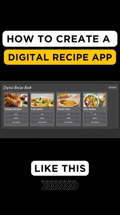 Digital Recipe App Using Html Css Js Htmlcss Js Htmlcssprojects Miniproject Webdesign