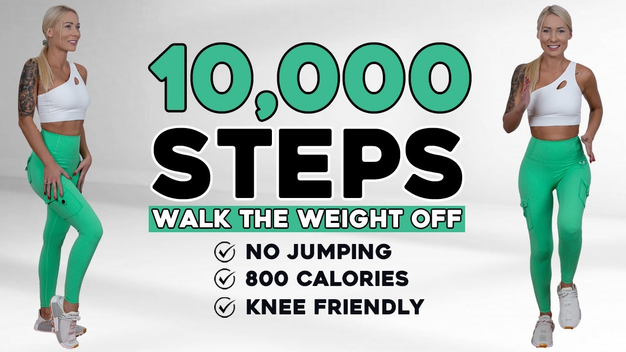 10,000 Steps Walking Workout Challenge to Burn Fat and Get Fit - YouTube