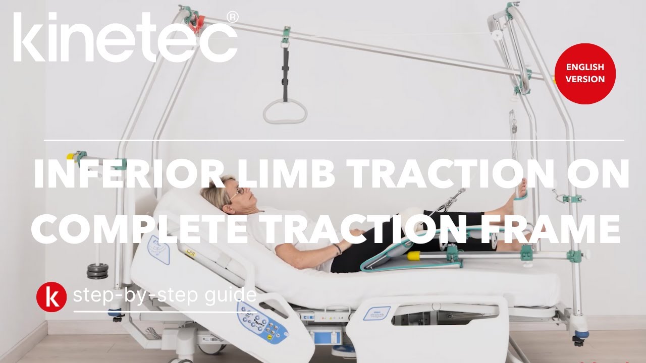 Inferior limb traction on complete Kinetec® Traction Frame - YouTube