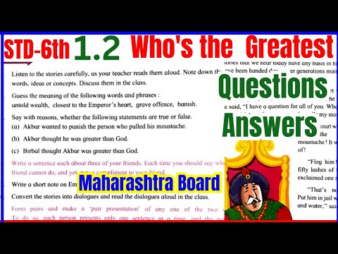 STD-6TH English chapter 1.2 Who 's the Greatest Question answer ...