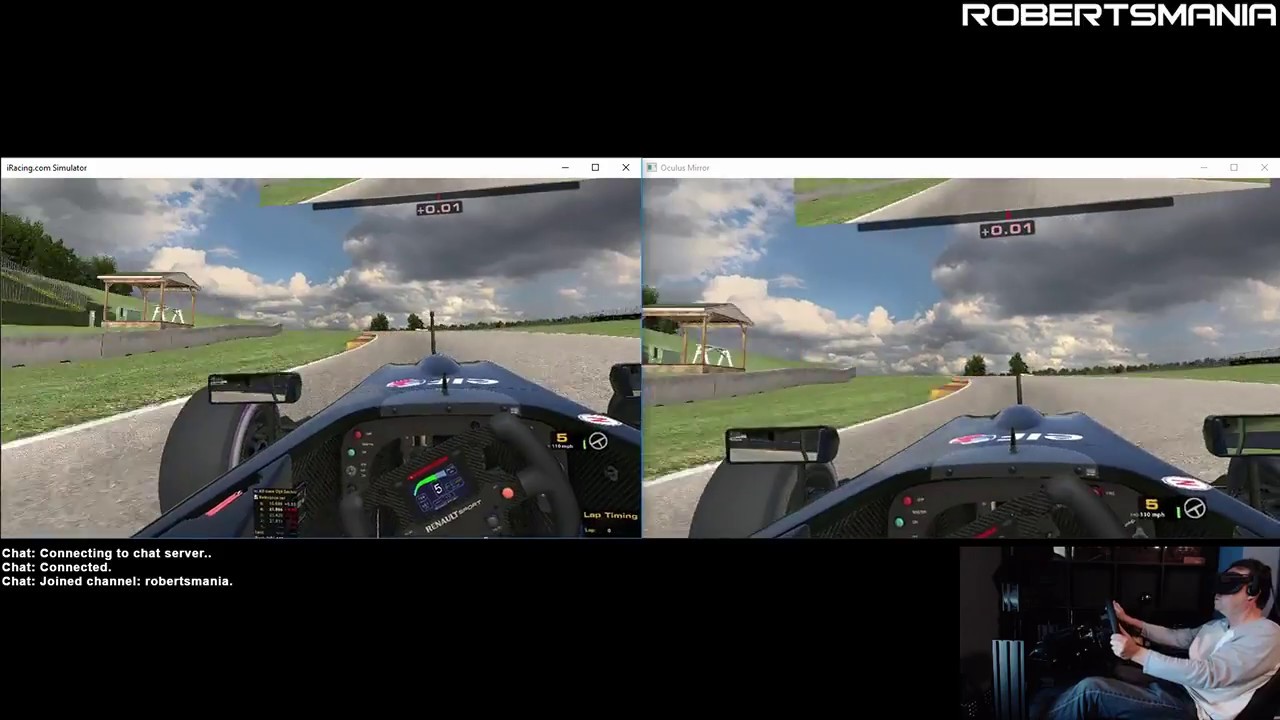 iRacing VR View compared to Oculus Mirror - YouTube