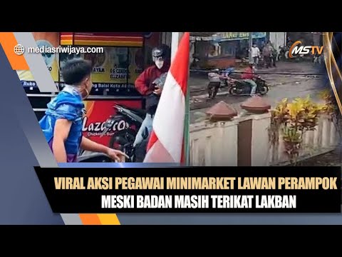 Viral Aksi Pegawai Minimarket Lawan Perampok Meski Badan Terikat Lakban