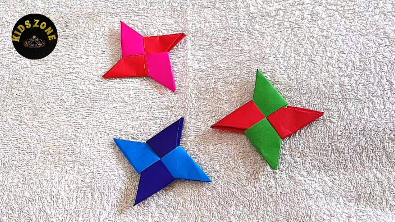 How to make paper Ninja Star/ Super Fast Paper Ninja Star / Paper craft ...