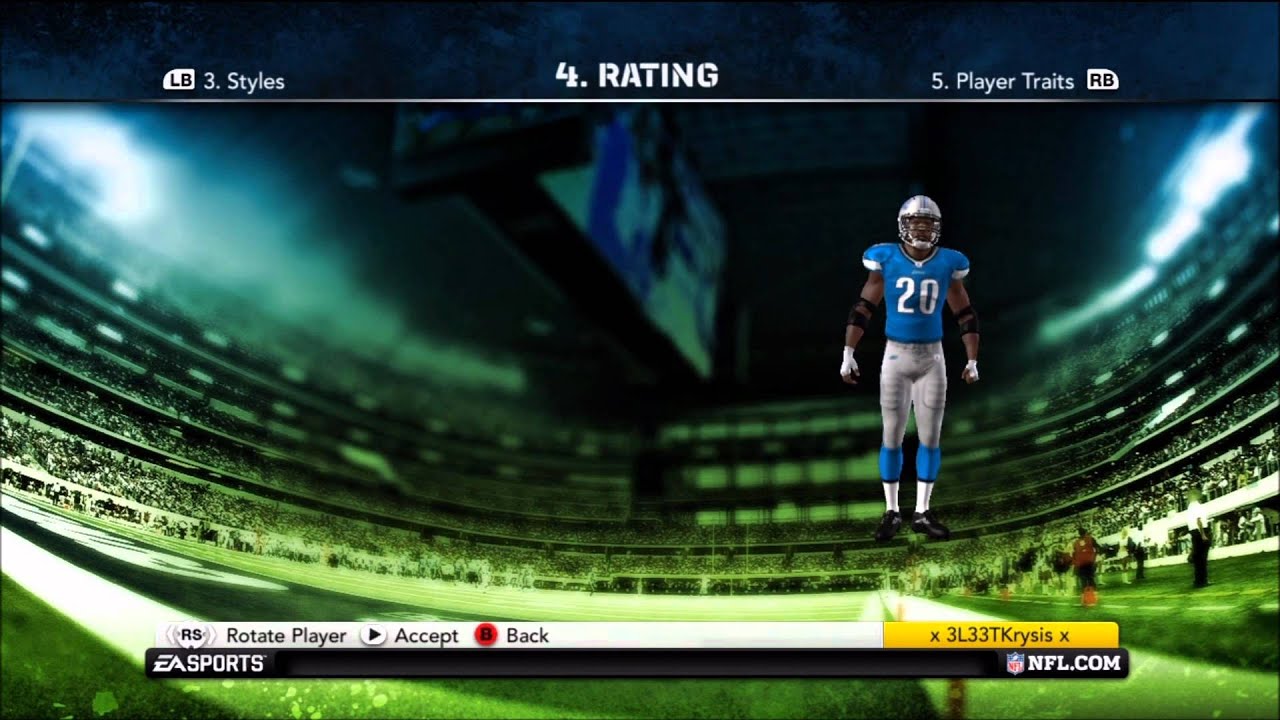 Barry Sanders In Madden NFL 12 - YouTube