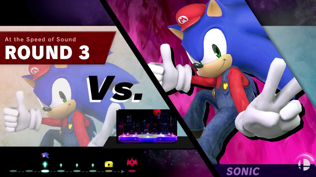 Sonic in Mario's outfit (Sonic) vs SSBU Classic Mode 9.9 Diff [MAR10 Day Special] -By ...