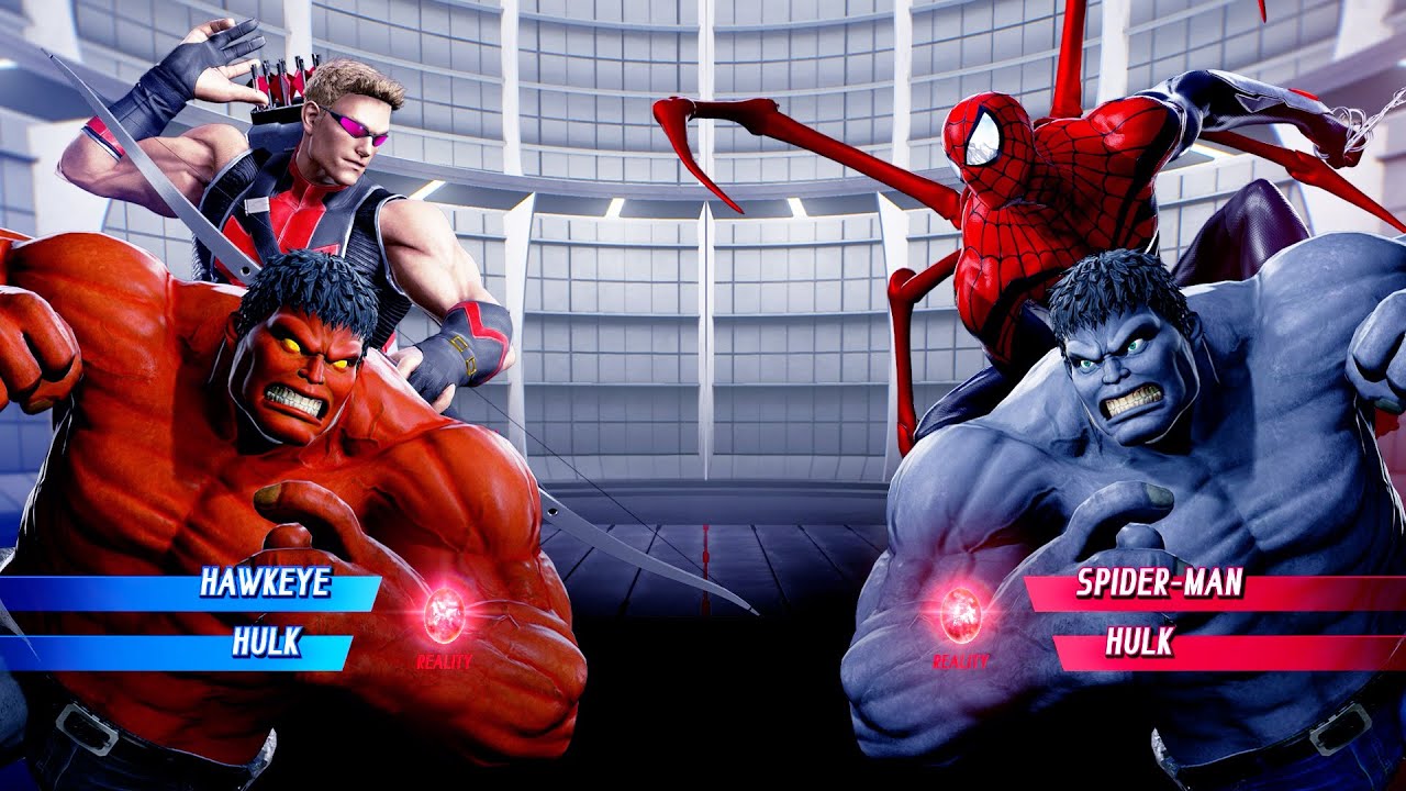 Hawkeye & Hulk vs Spiderman & Hulk (Very Hard) - Marvel vs Capcom | 4K ...
