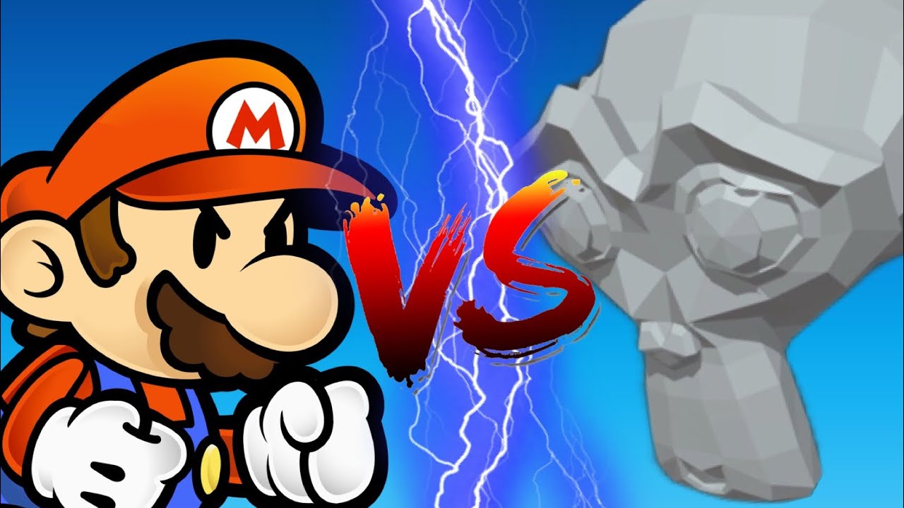 Paper Mario VS Suzanne the Blender Monkey BOSS FIGHT! - YouTube