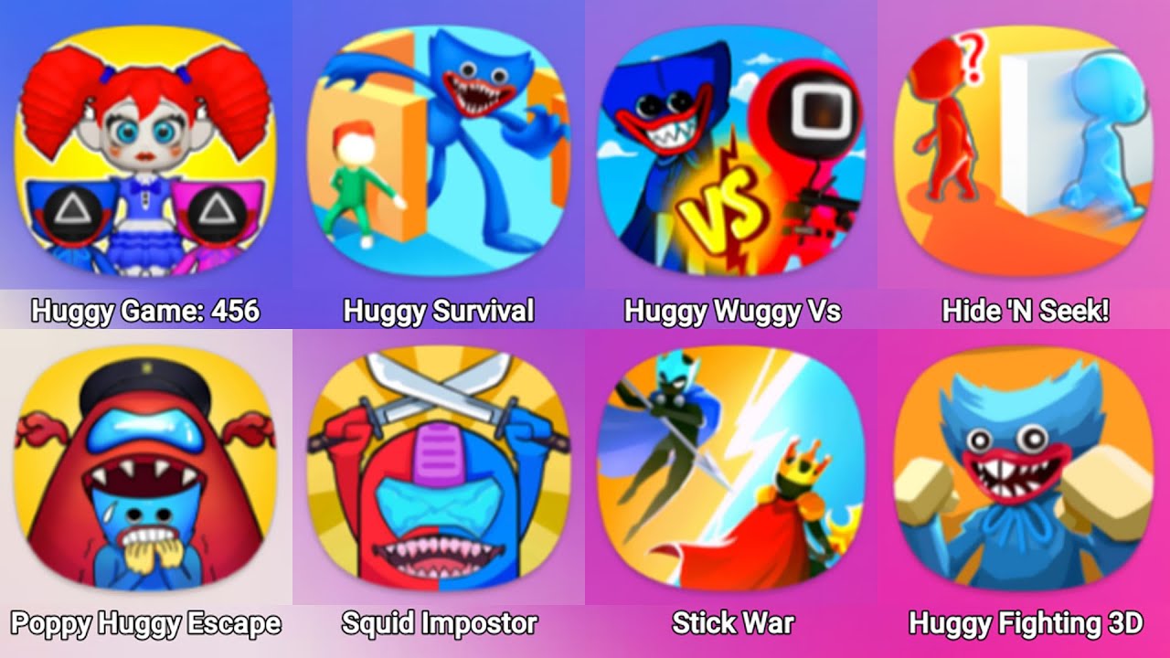 Huggy Game 456 Survival, Huggy Survival Playtime, Huggy Wuggy Vs Squid ...