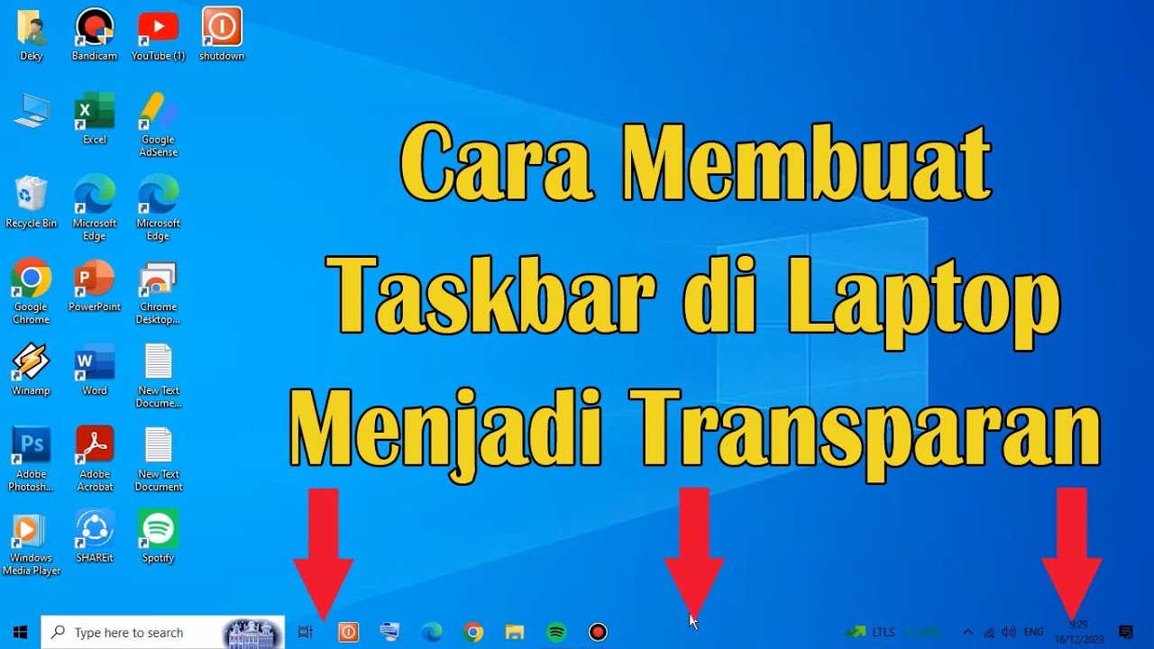 Cara Membuat Taskbar di Laptop Menjadi Transparan - YouTube