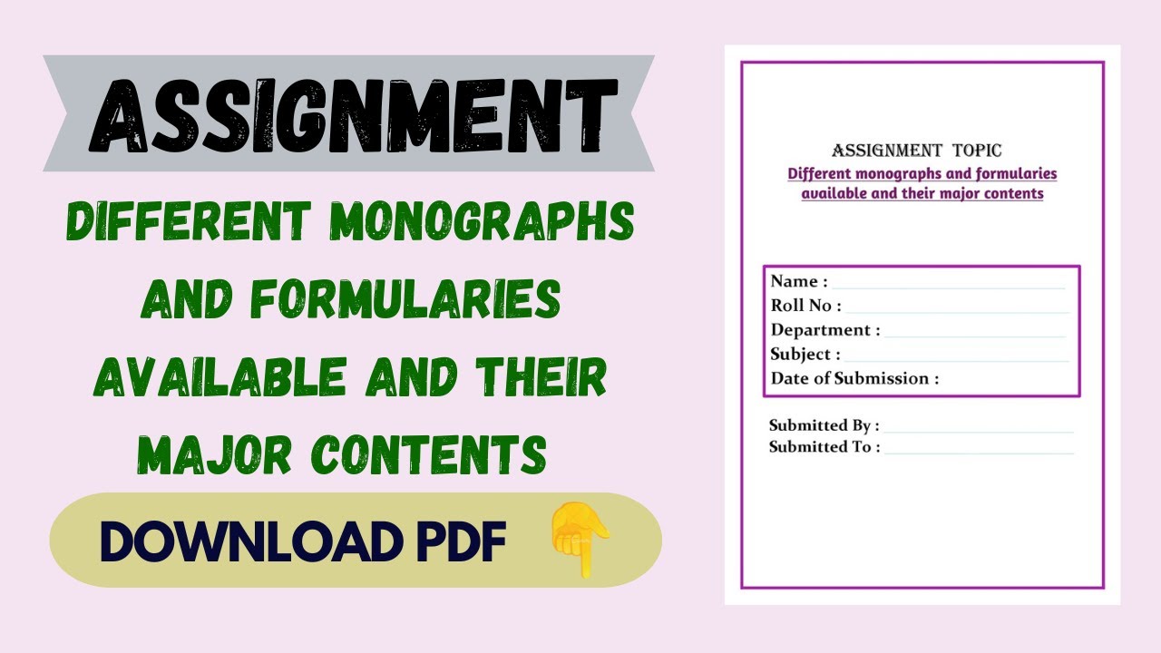 Different monographs and formularies available and their major contents ...