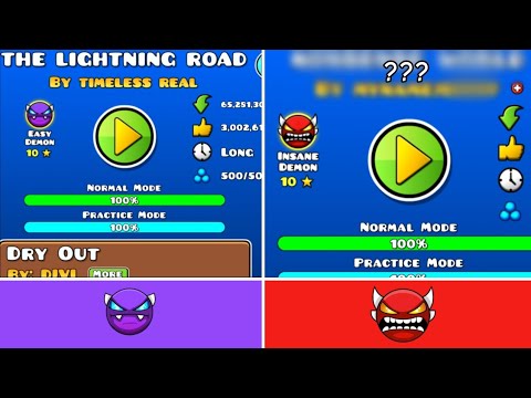 EASIEST levels of each demon difficulty (Extreme Demon not included ...