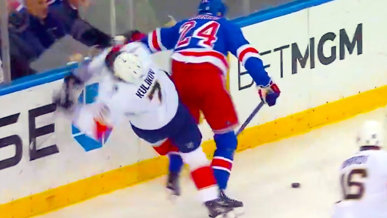 Kaapo Kakko Hit on Dmitry Kulikov FULL CLIP Rangers vs Panthers | NHL ...