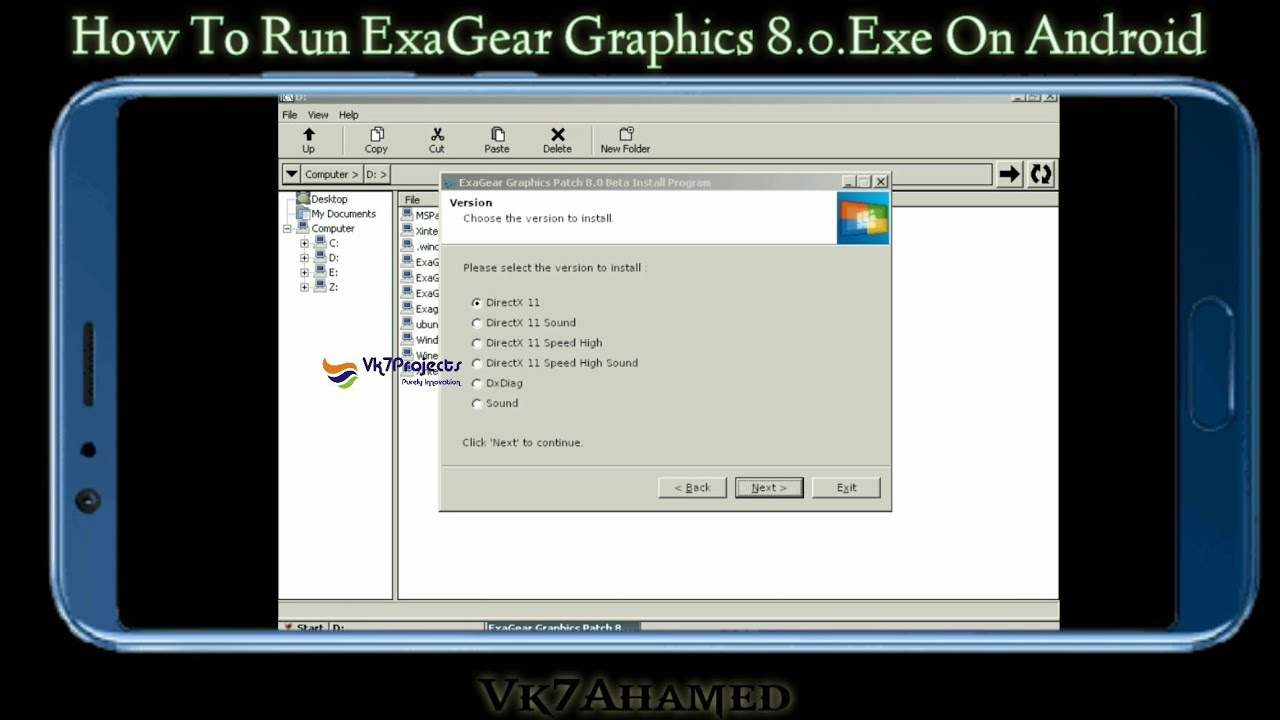 How To Run ExaGear Graphics 8.0 .Exe on Android || Vk7projects ...
