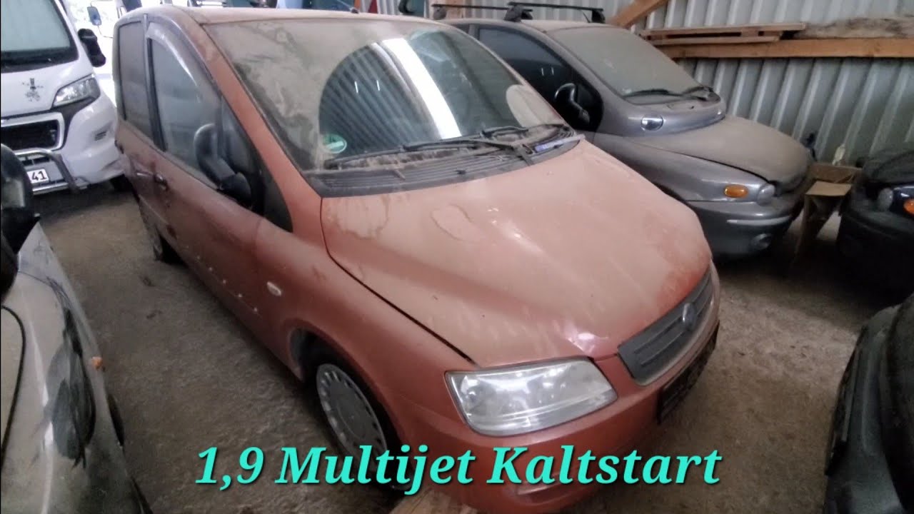Fiat Multipla 1,9 Multijet Kaltstart bei -2°C | Multipla Garage - YouTube