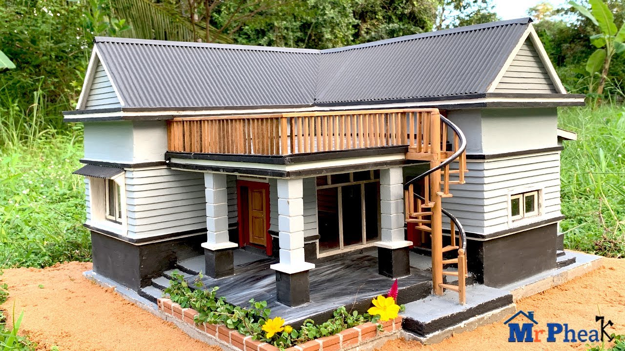 How To Make A Mini Model House Last Part /#minihouse #brick # ...