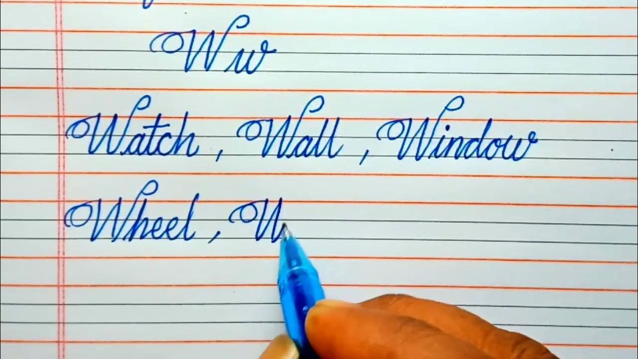 How to write the letter "W" in cursive writing || Beginner's handwriting practice. - YouTube
