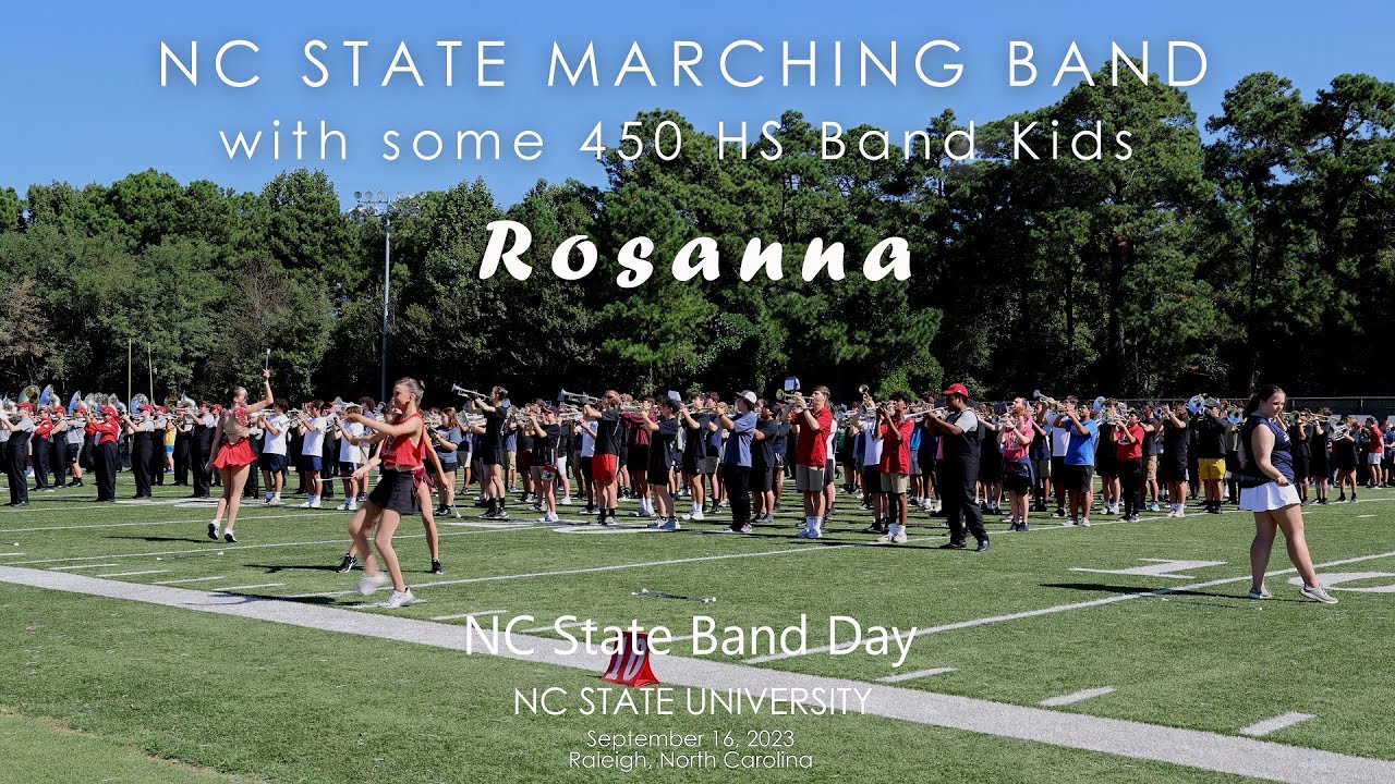 NC State Marching Band and HS Band Kids at NC State Band Day - Rosanna ...