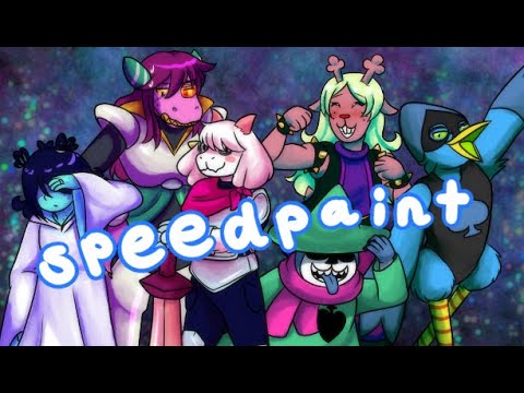 (Speedpaint) Drawing a Deltarune outfit swap with 6 characters! - YouTube