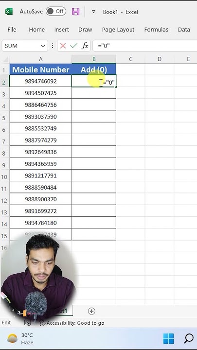 Add Leading Zeros in Excel FAST and EASY #excel #microsoft #office - YouTube