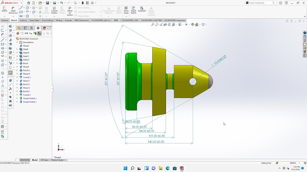 Basic solidwork 3D Marathon ep.2 #Mechatronics Engineering #sut - YouTube