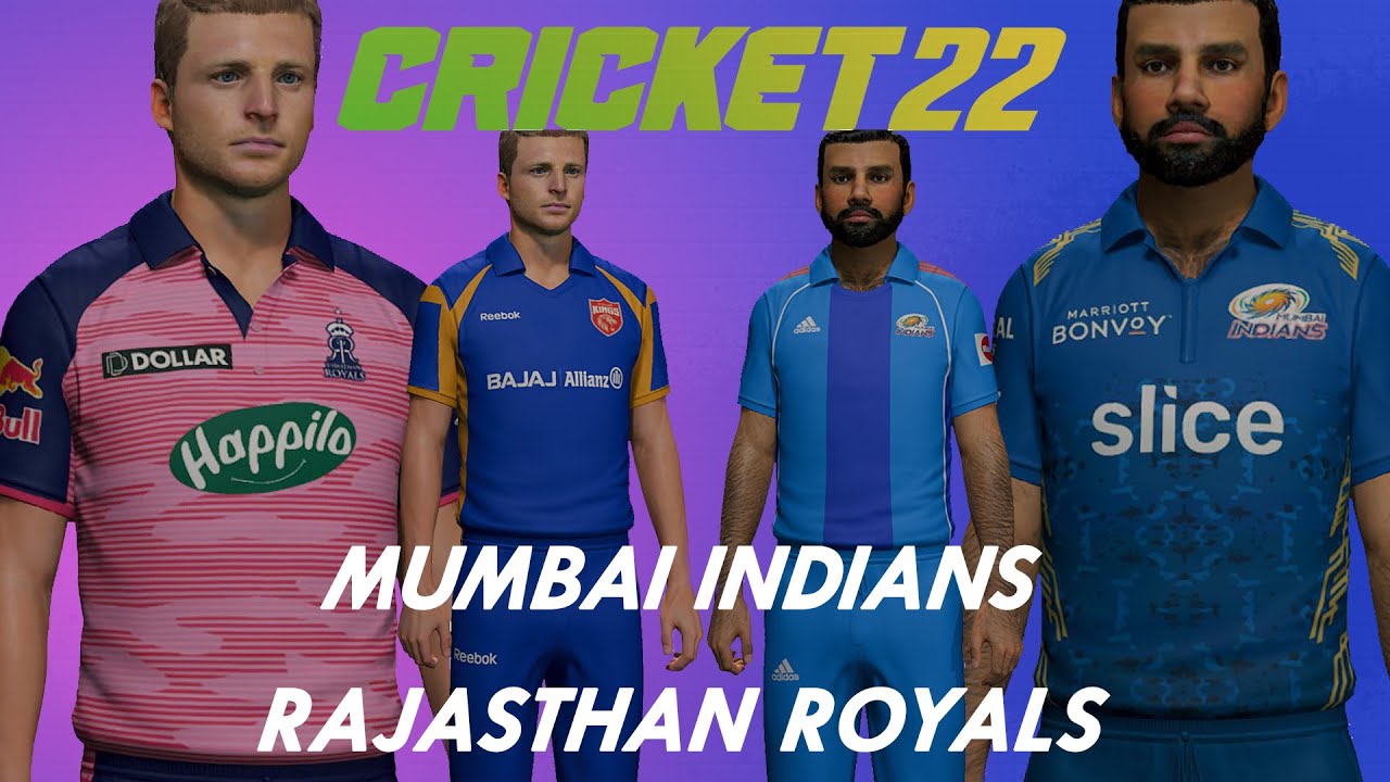 Mumbai Indians & Rajasthan Royals | Cricket 22 Kit Update | Retro Kits ...
