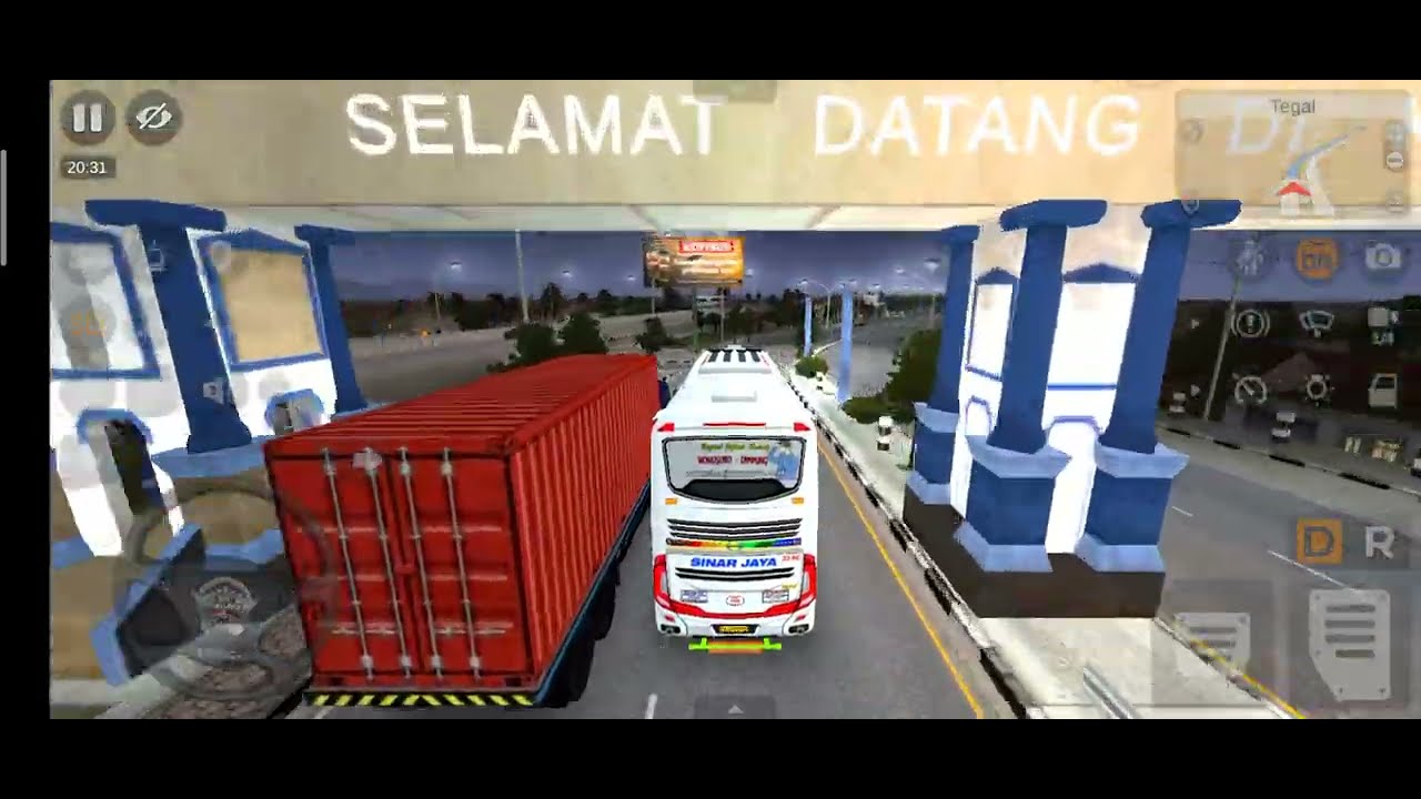 TERGULING DI TENGAH TOL || BUS SIMULATOR INDONESIA - YouTube