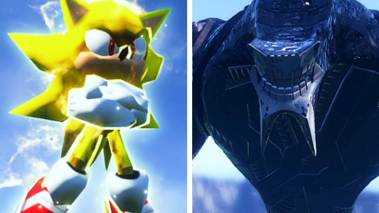 Sonic Frontiers - SA1 Super Sonic Vs Giganto (SA1 Super Sonic Mod ...