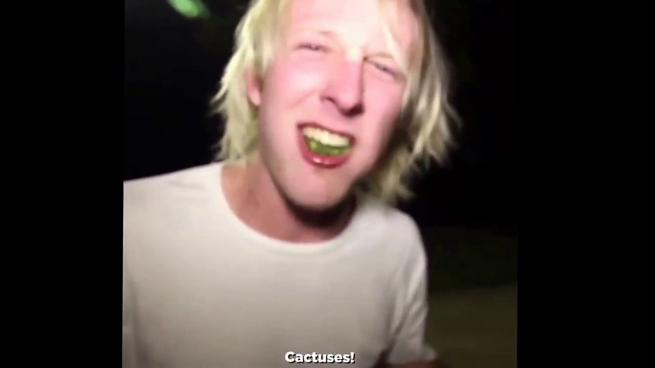 Guy eats an Cactus - YouTube