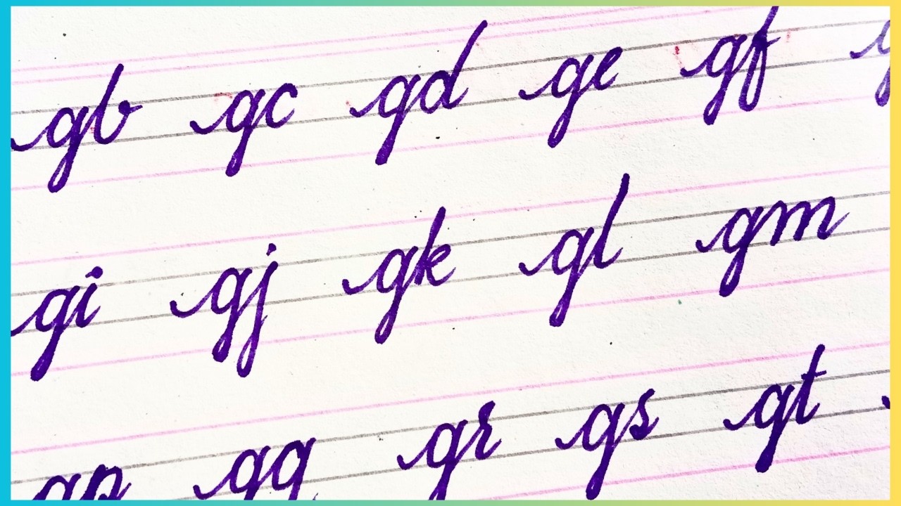 Joining letters in cursive writing l beginners calligraphy l cursive ...