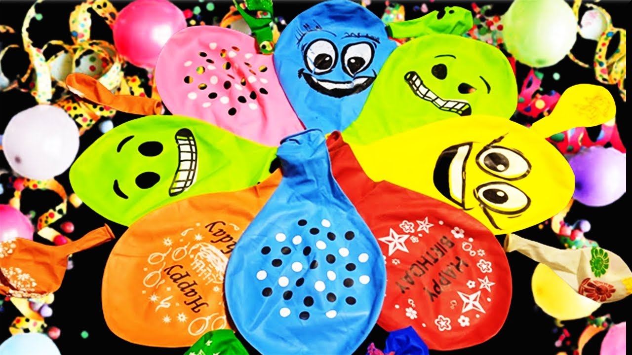 Blow Up And Fun BALLOON Pop Compilation | Lot's Of Big Colorful Smiley ...