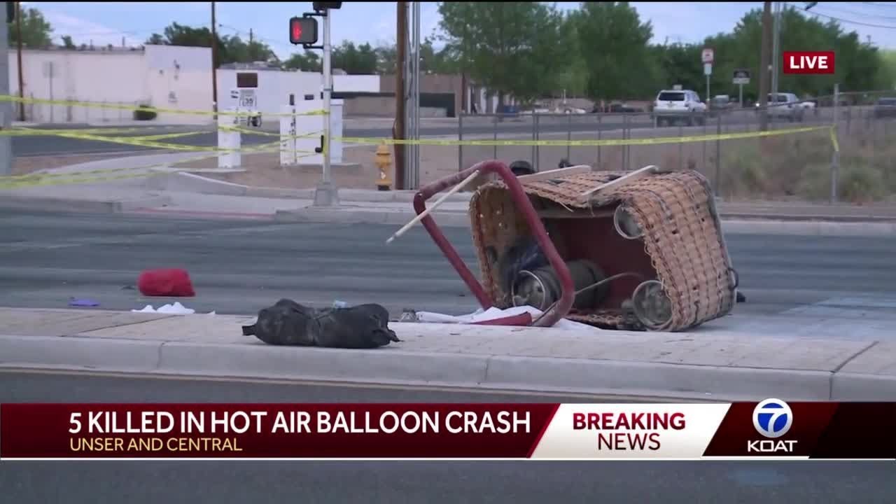 5 people killed in Albuquerque hot air balloon crash - YouTube