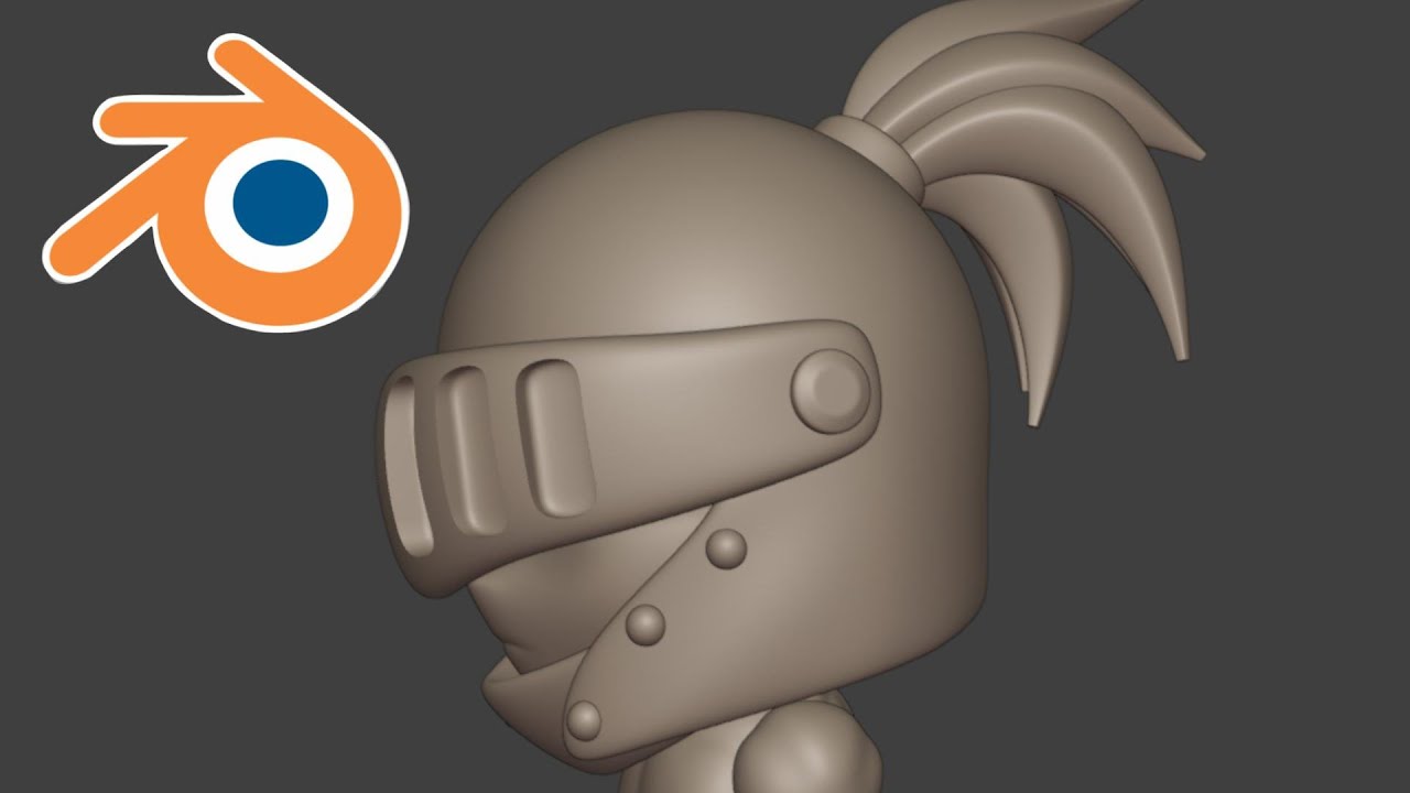 How to make a Knight Helmet (Blender Tutorial) for 3D printing - YouTube
