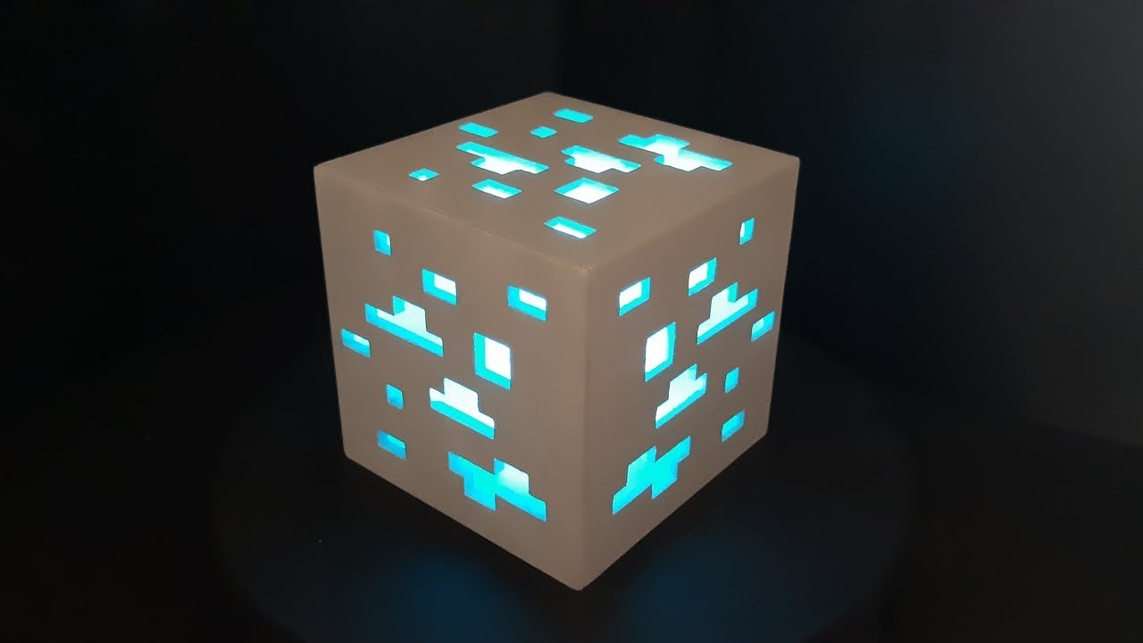 아름다운 마인크래프트 / 3D PRINTED Minecraft cube lamp Figure - YouTube