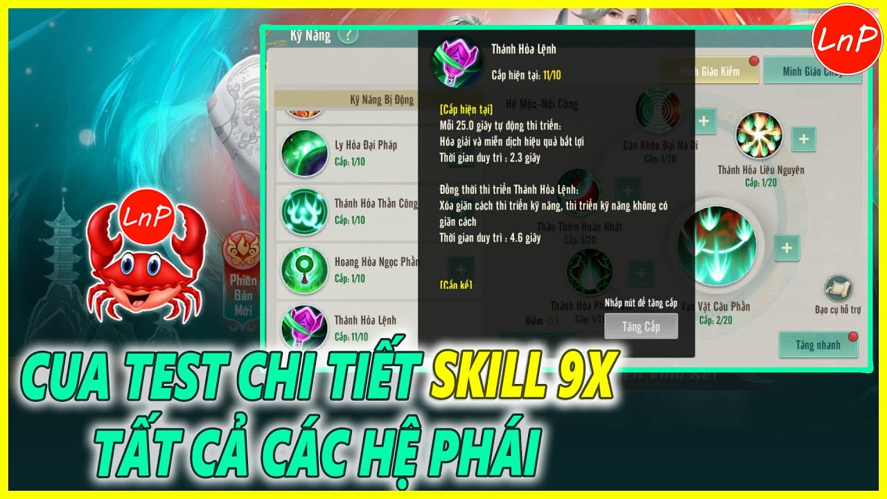 KIẾM THẾ ORIGIN - CUA TEST CHI TIẾT KỸ NĂNG 9X CỦA TẤT CẢ CÁC HỆ PHÁI ...
