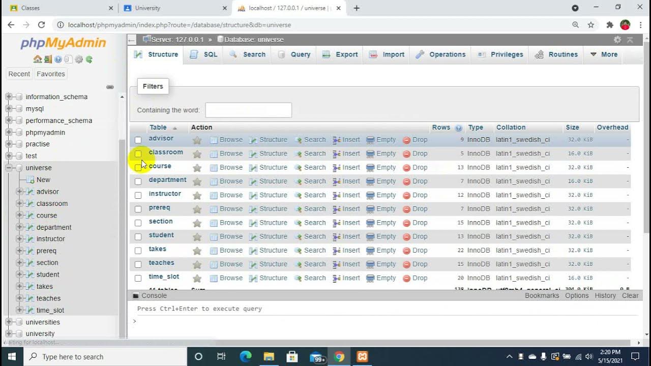 Import sql file for a database | localhost/phpmyadmin - YouTube