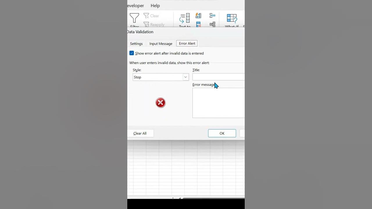 How to Create an Editable Drop-Down List with Error Reporting in Excel - YouTube