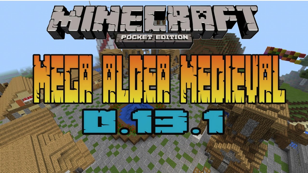 Mega aldea medieval "Mapas" Minecraft PE 0.13.1 - YouTube