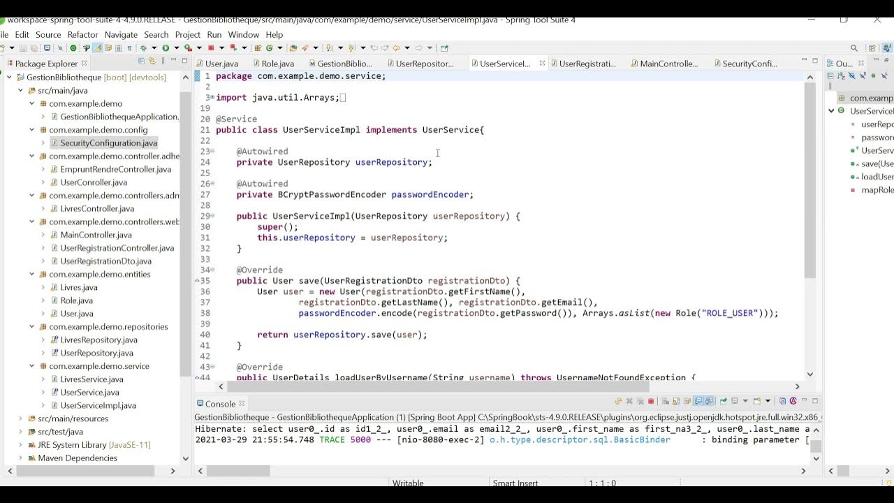 Projet java JEE gestion de bibliothéque Partie1 - YouTube